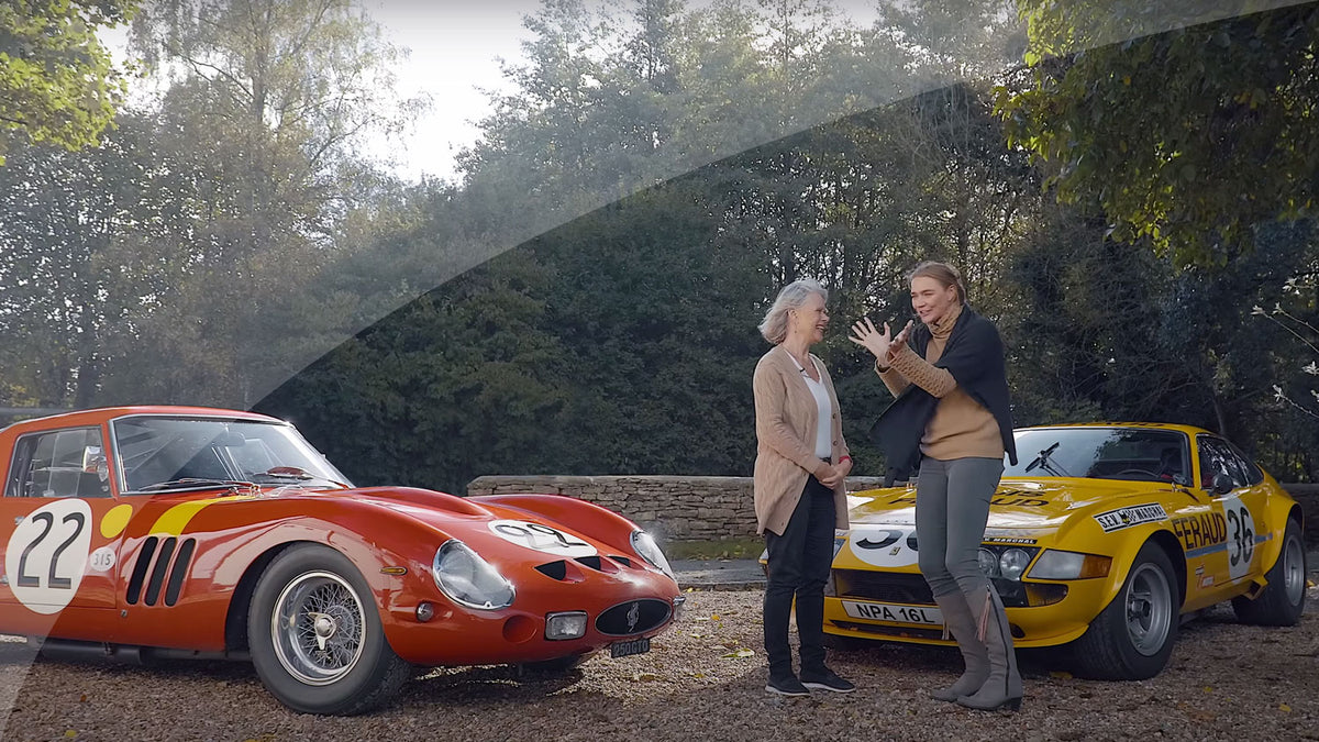 Jodie Kidd drives Nick Mason's Ferrari 250 GTO and 365 Daytona with Qu ...
